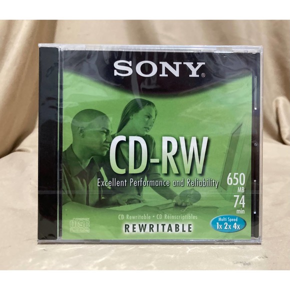 Sony | Media | New Sony Cdrw Rewritable Disc 65 Mb 74 Min | Poshmark